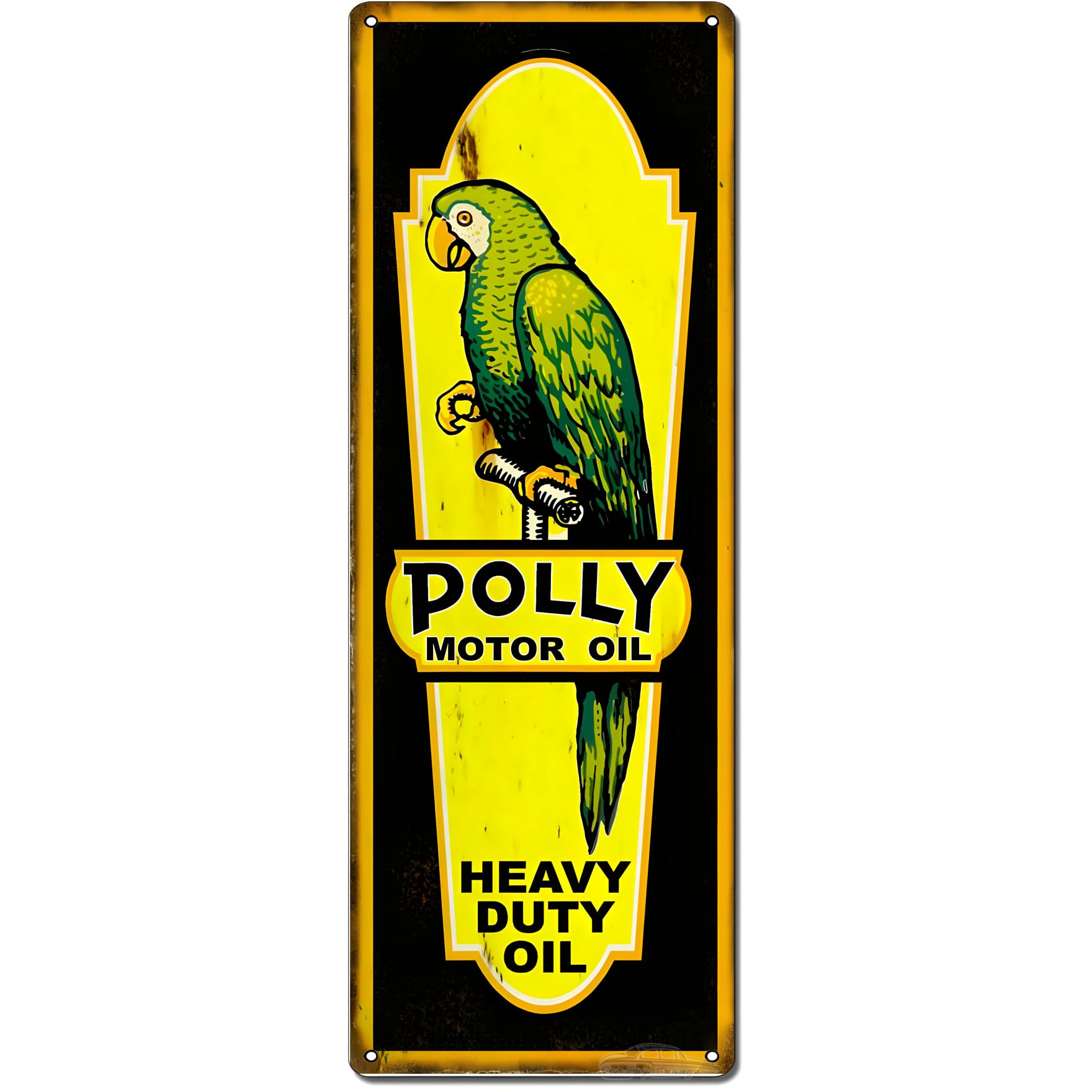 Polly Heavy Duty Oil Metal Sign - 6" x 18"