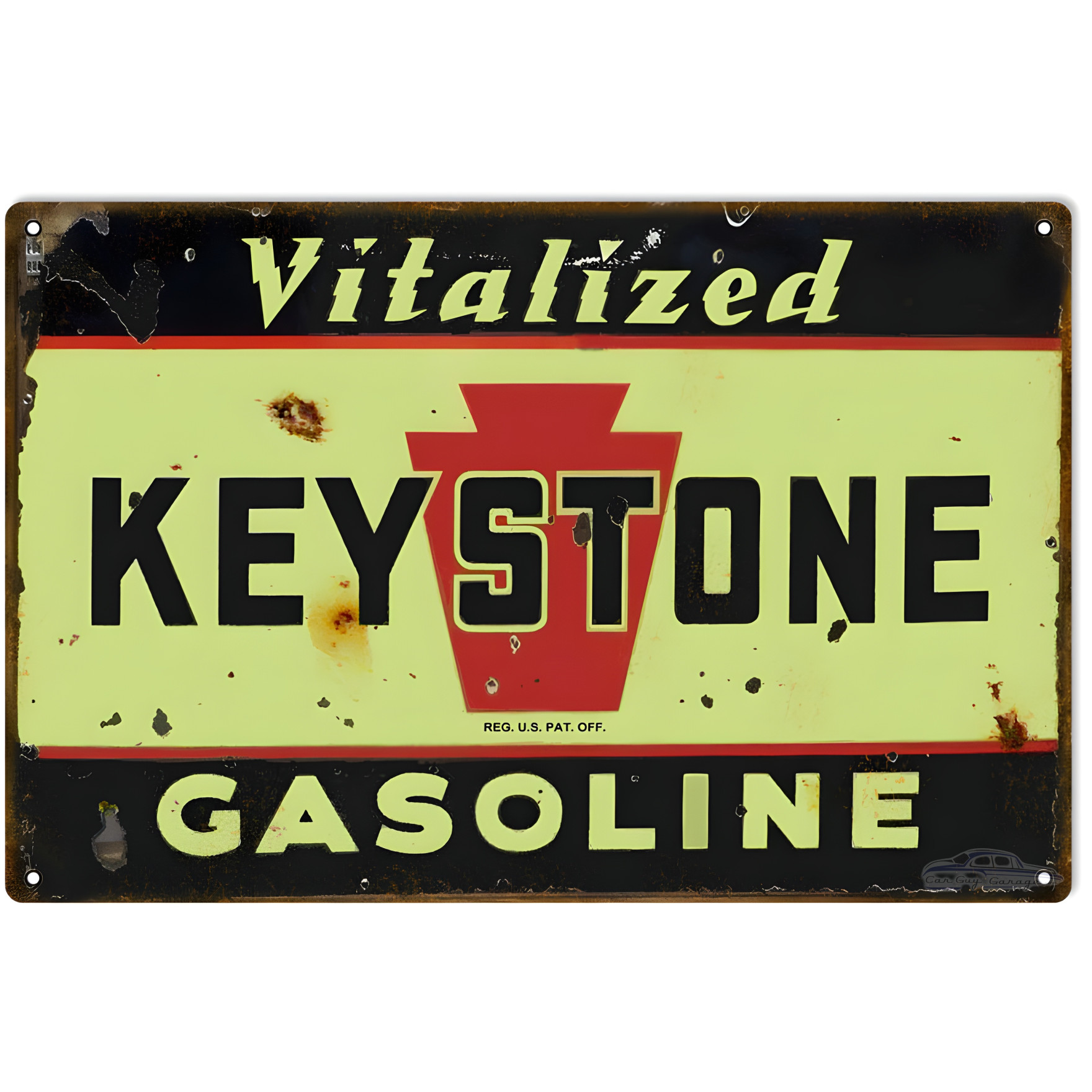 Keystone Gasoline Metal Sign - 12" x 18"