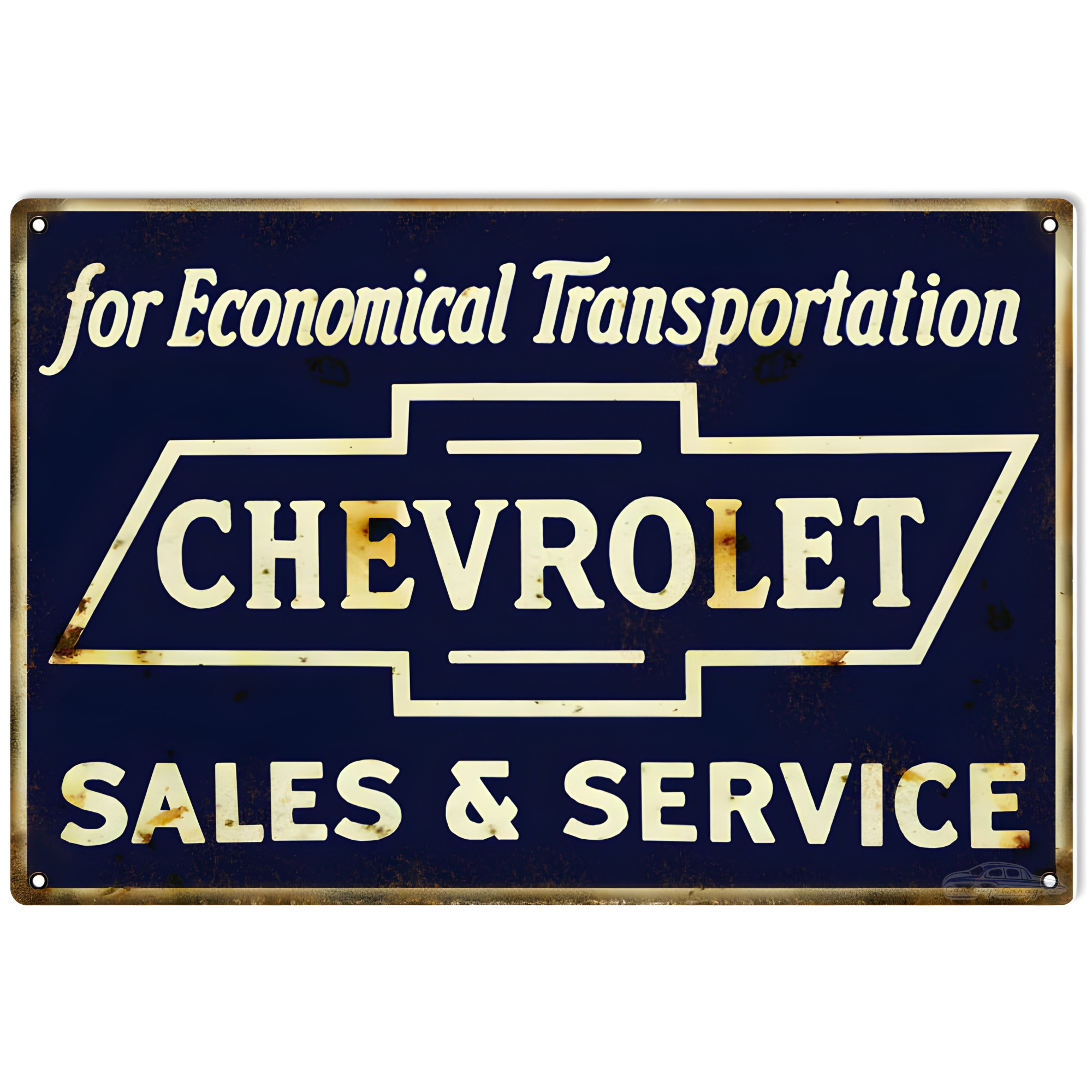 Economical Transportation Chevrolet Metal Sign - 12" x 18"
