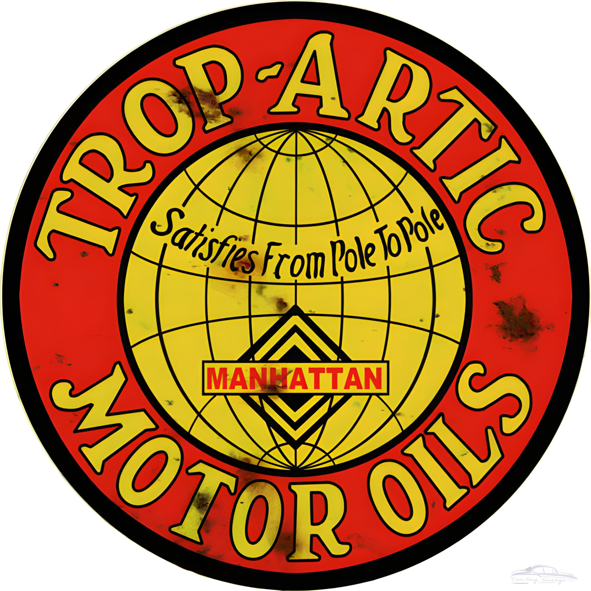 Trop Artic Motor Oils Metal Sign - 24" Round