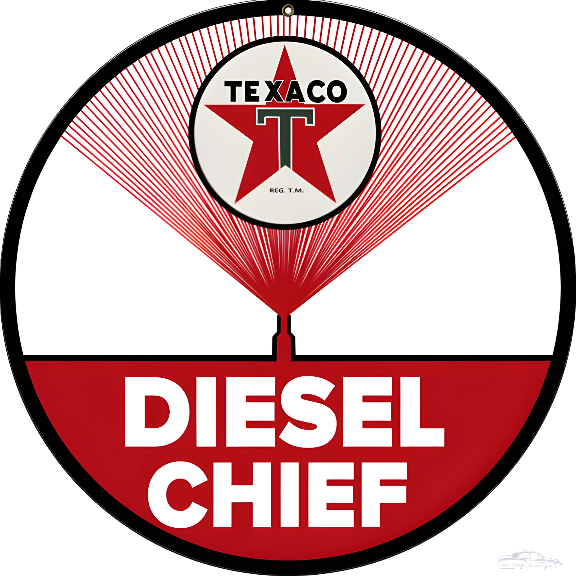 Texaco Diesel Chief Metal Sign - 14" Round
