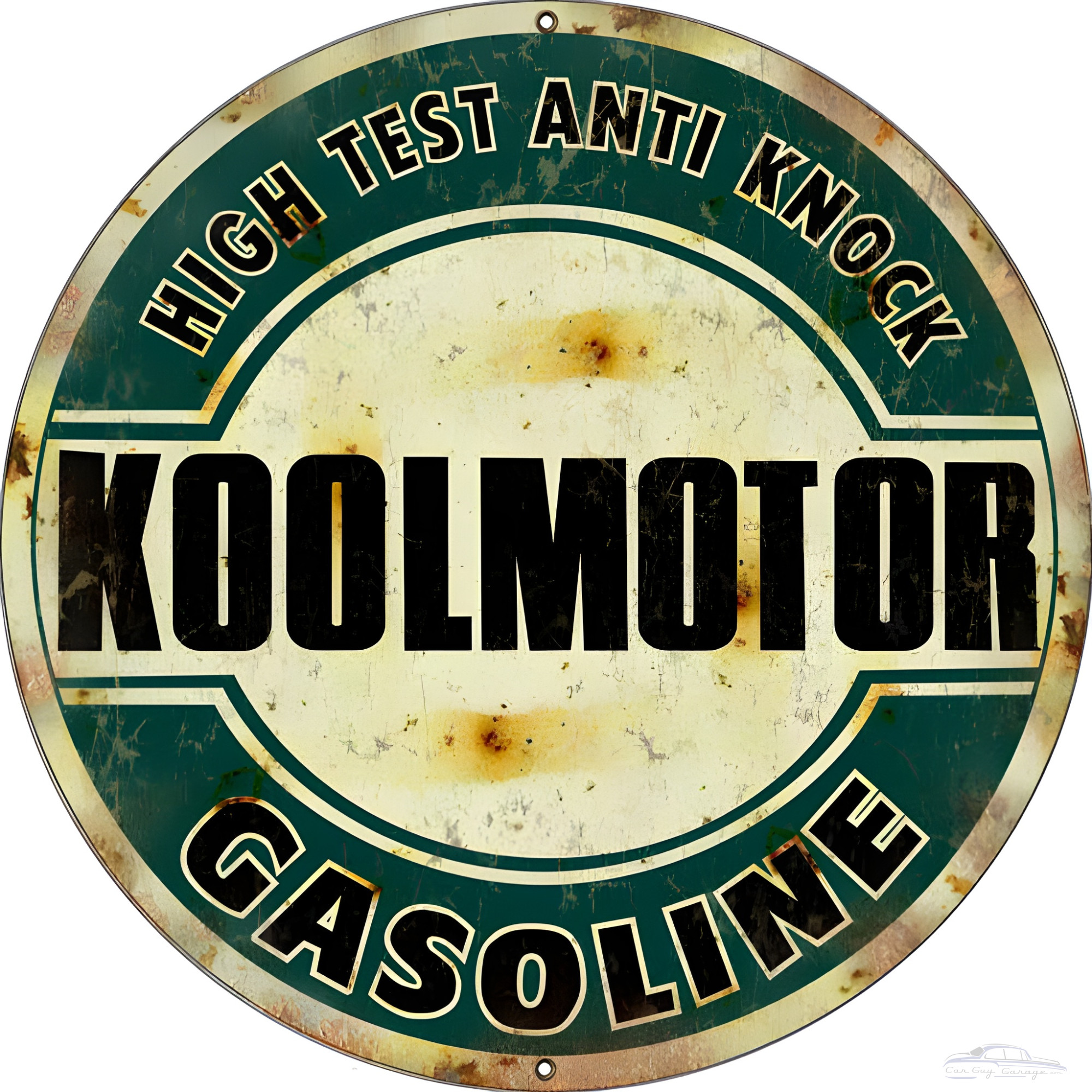 Koolmotor Gasoline Metal Sign - 18" Round