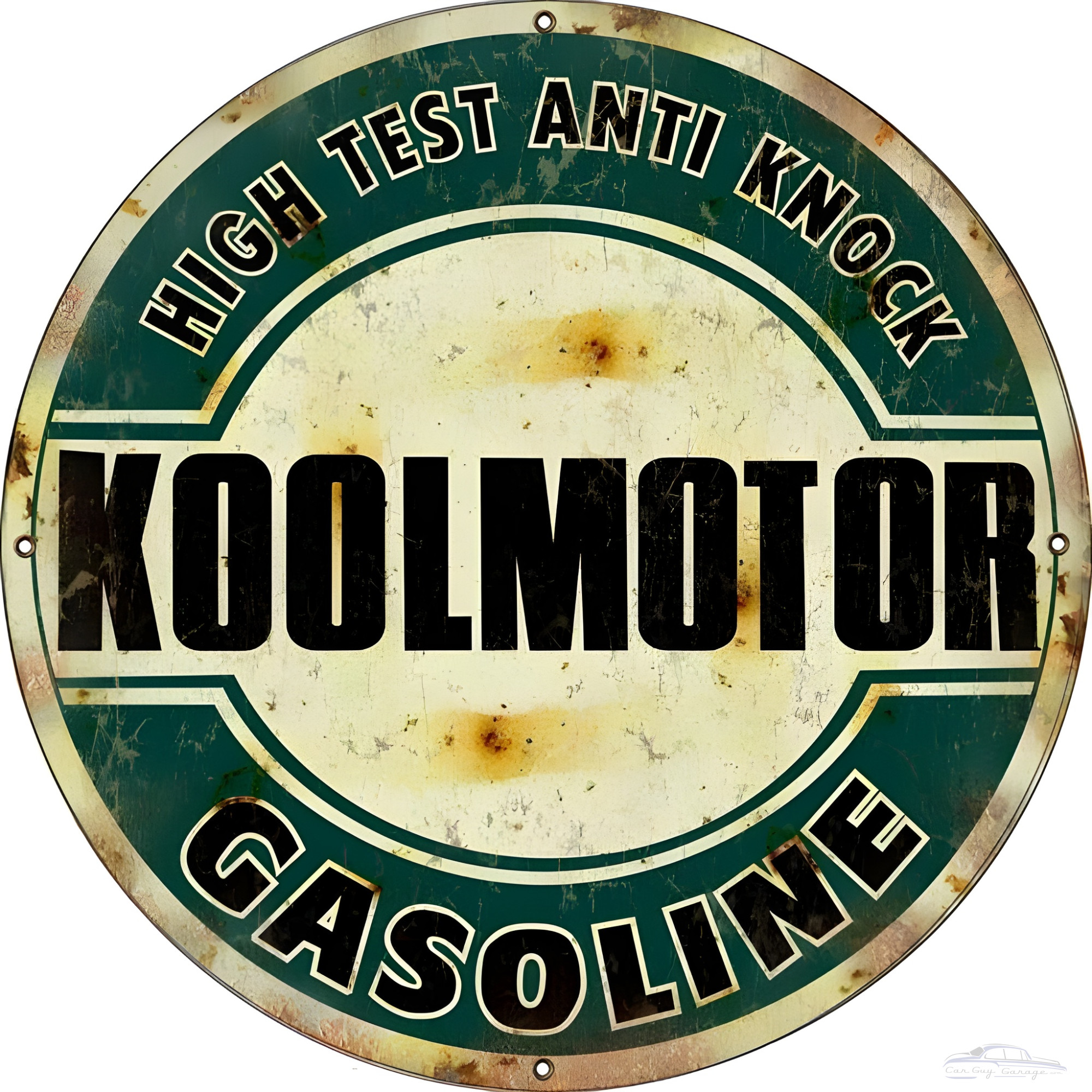Koolmotor Gasoline Metal Sign - 30" Round