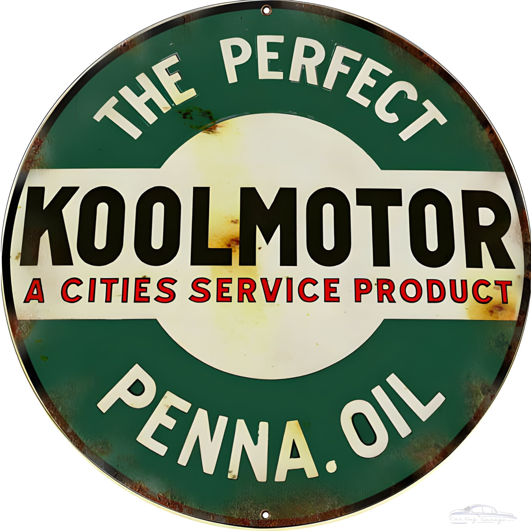Koolmotor Penna Oil Metal Sign - 24" Round