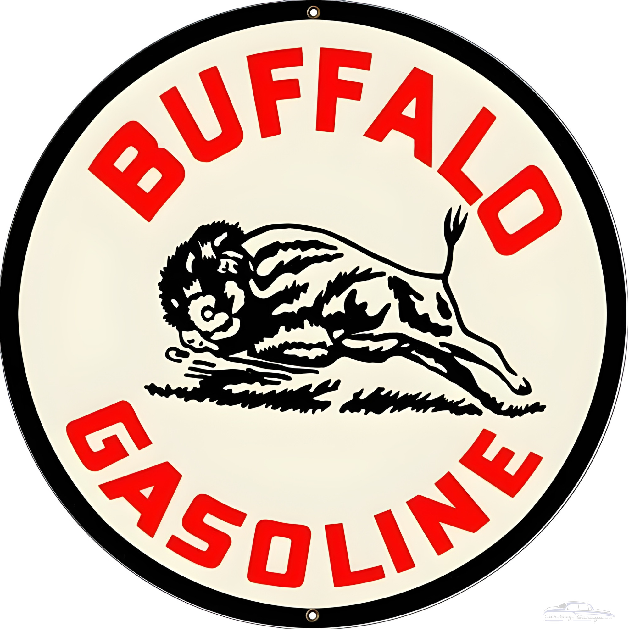 Buffalo Gasoline Motor Oil Metal Sign - 18" Round
