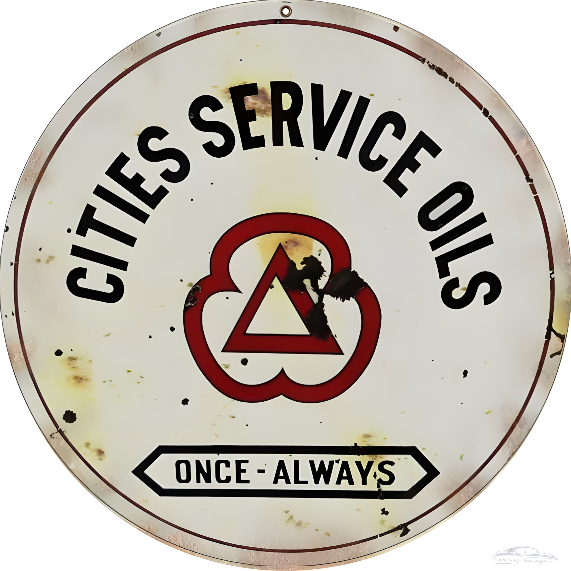 Cities Service Oils Metal Sign - 14" Round