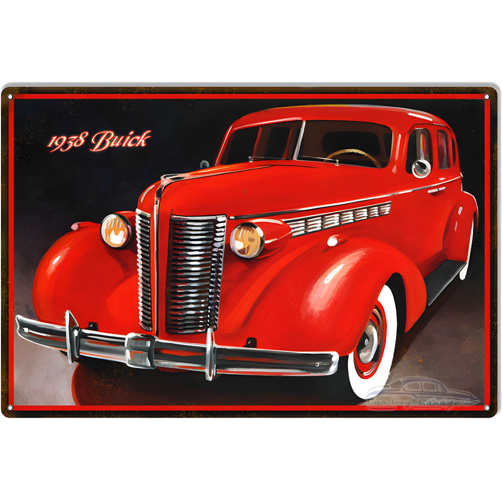 Buick Neon Sign - 24" Round, Hand-Blown Glass, Vintage Charm