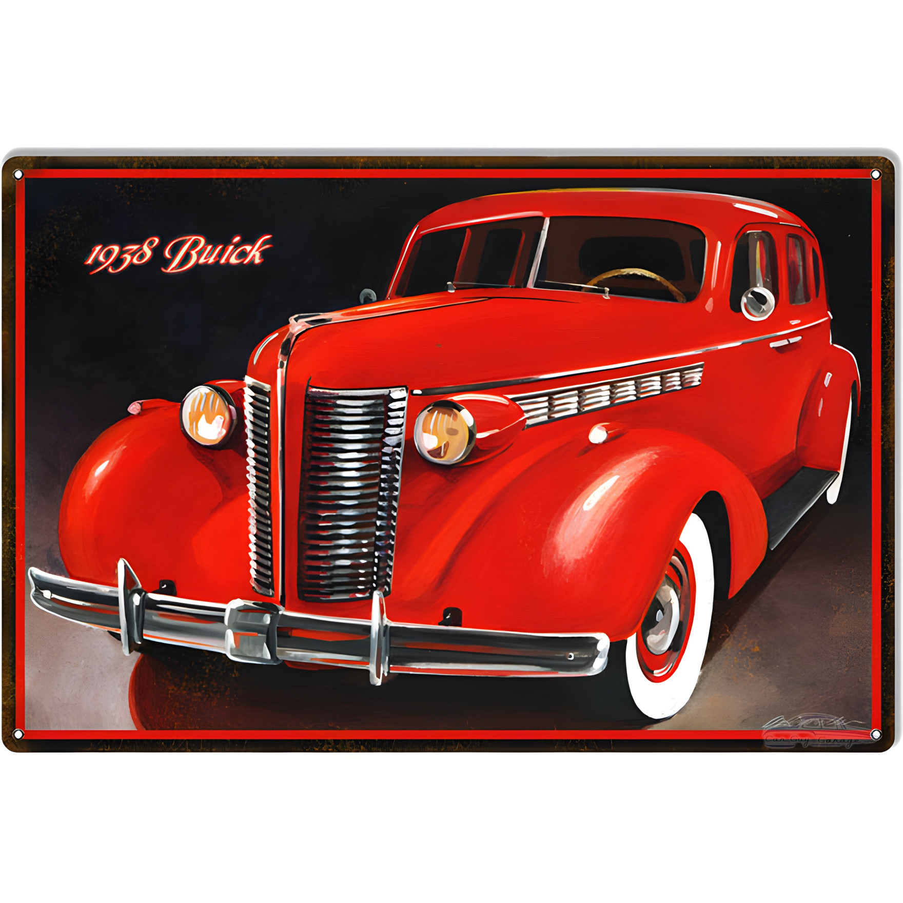 1938 Buick Roadmaster Metal Sign - 12" x 18"