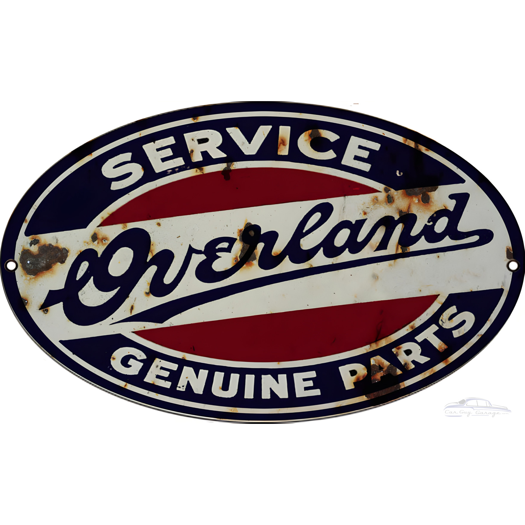 Overland Service Genuine Parts Metal Sign - 11" x 18"