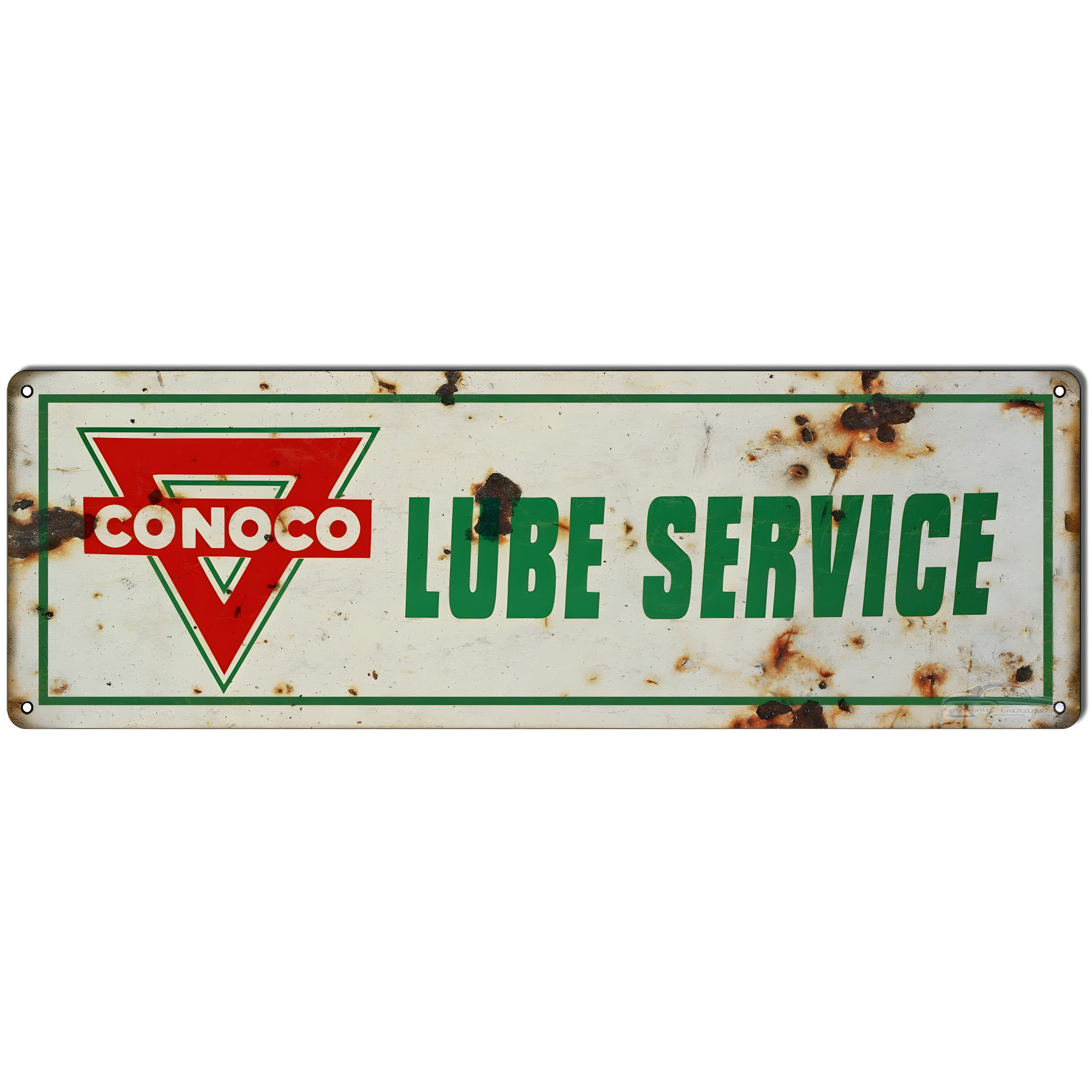 Conoco Lubrication Service Metal Sign - 8" x 24"