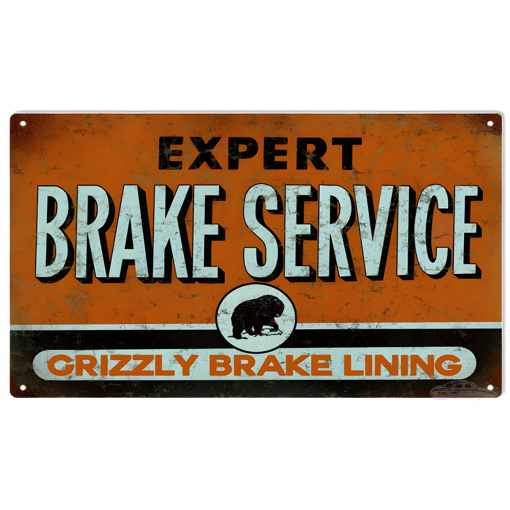 Grizzly Expert Brake Service Metal Sign - 8" x 14"