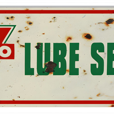 Conoco Lube Motor Oil Metal Sign - 8" x 24"