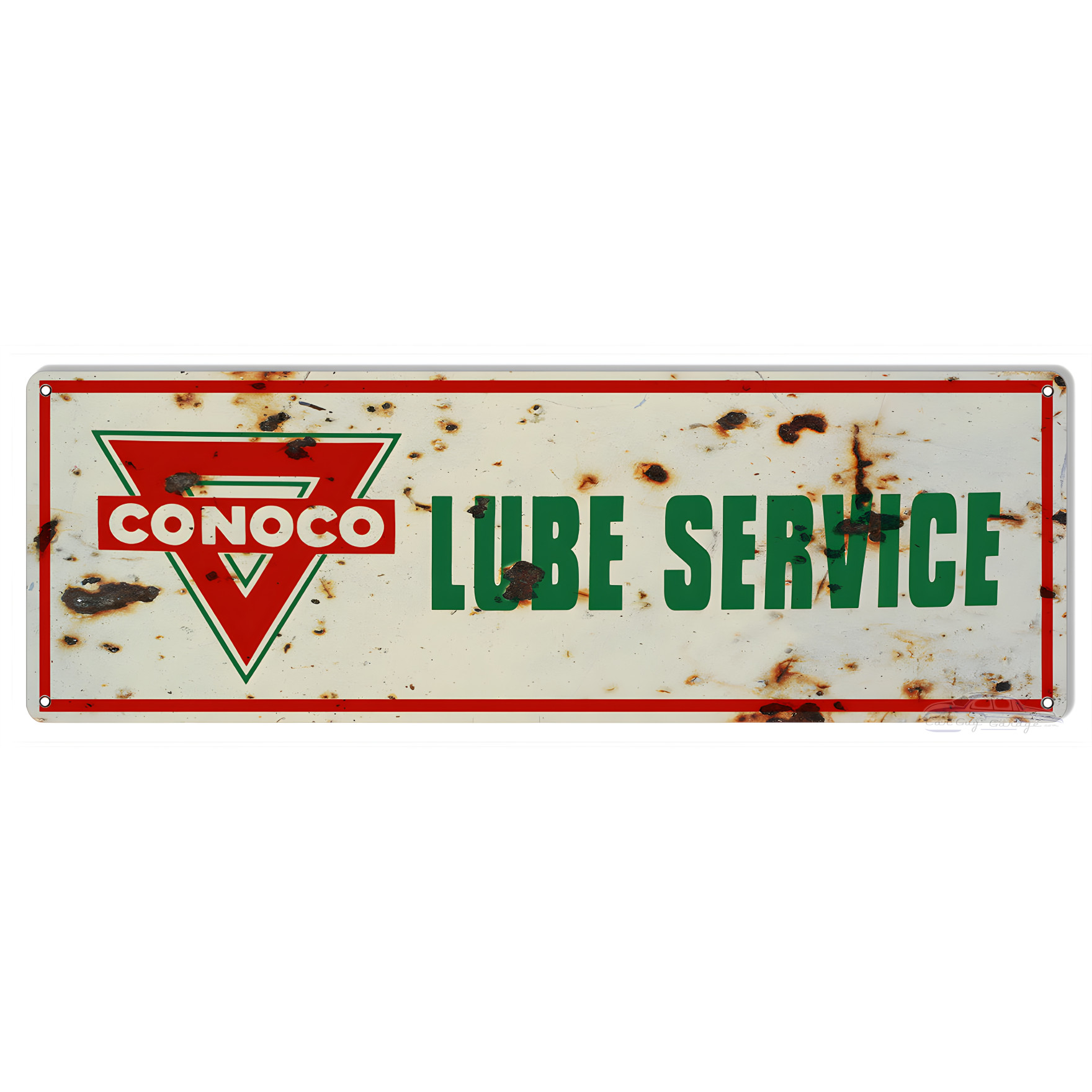 Conoco Lube Motor Oil Metal Sign - 6" x 18"