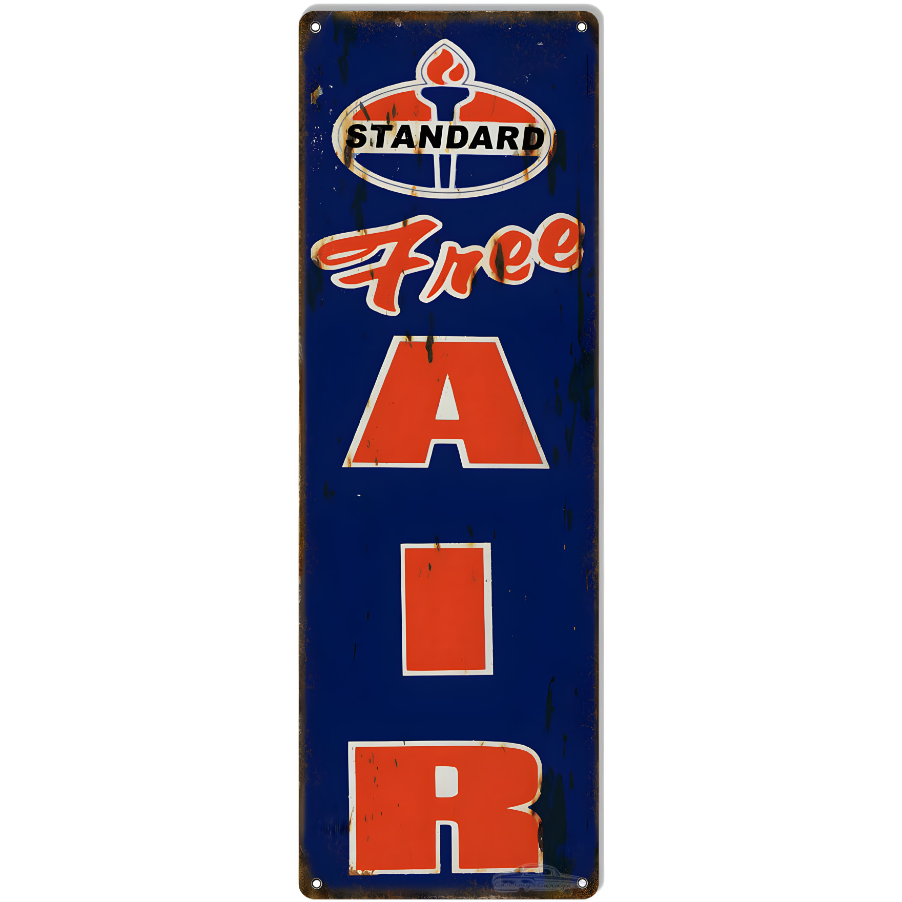 Standard Free Air Gasoline Metal Sign - 8" x 24"