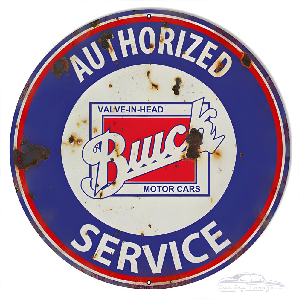 Buick Authorized Service Neon Sign - 24" Round