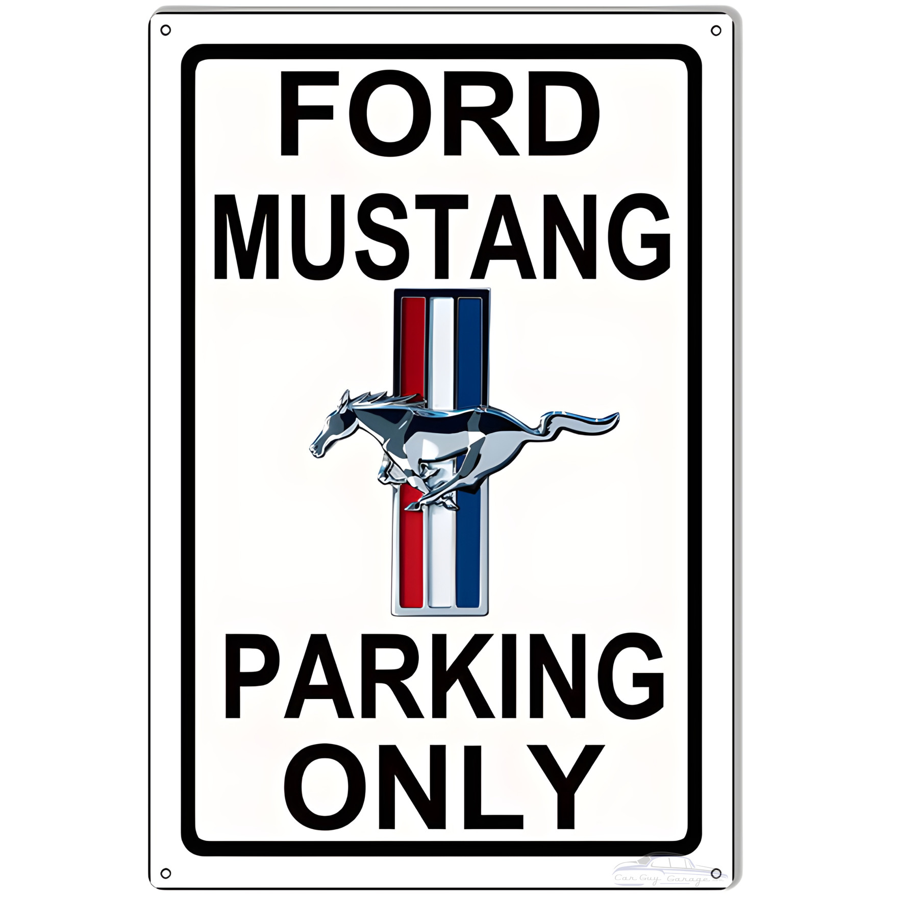 Ford Mustang Parking Only Metal Sign - 12" x 18"
