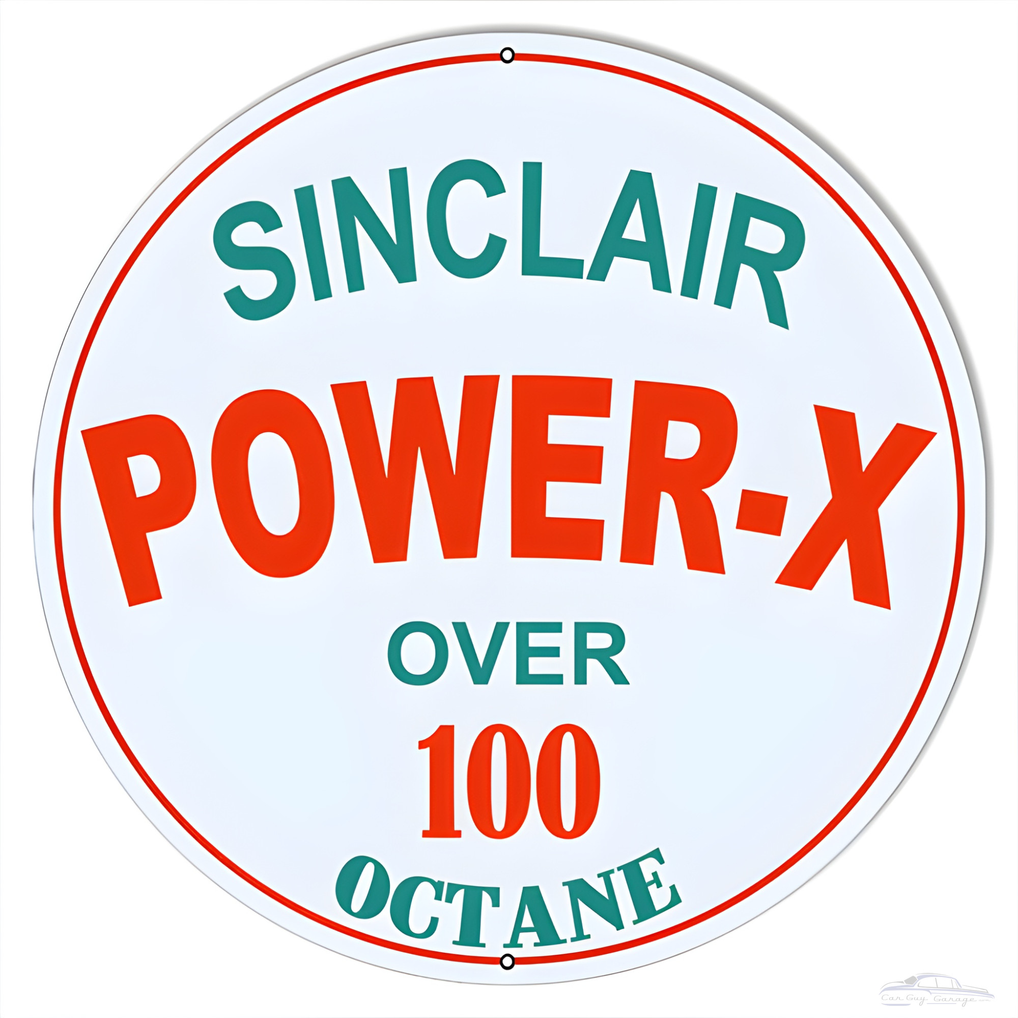 Sinclair Power-X Octane Motor Oil Metal Sign - 18" Round