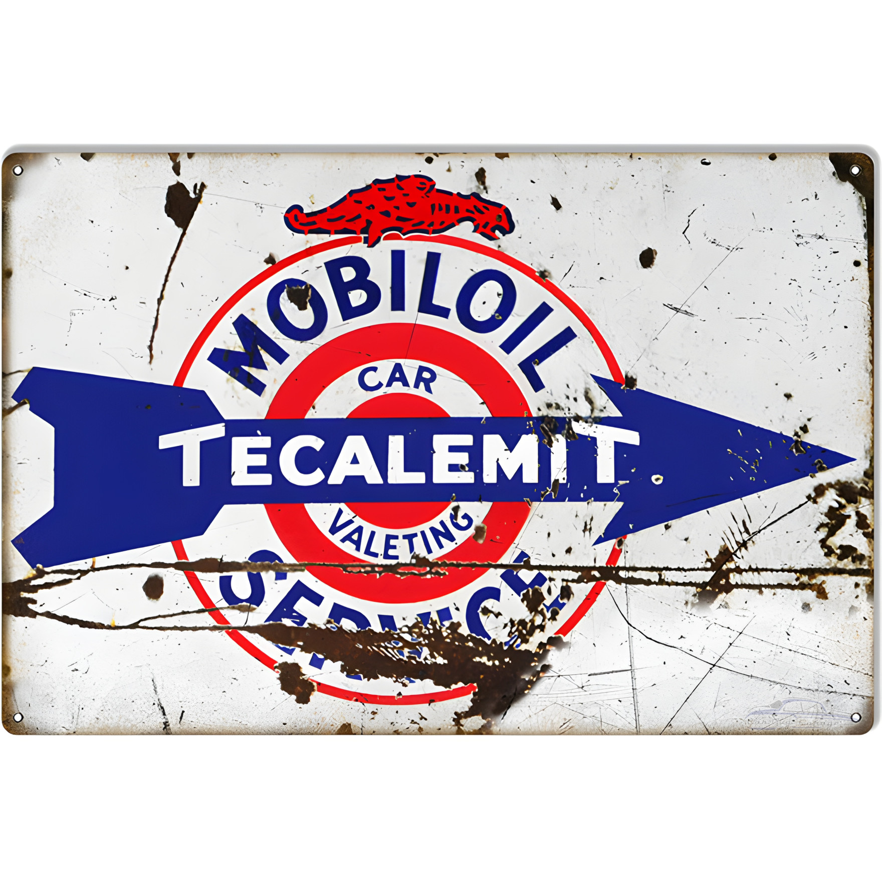 Tecalemit Valeting Service Gas Station Metal Sign - 12" x 18"