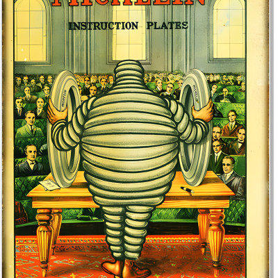 Michelin Tires Instruction Plates Garage Shop Metal Sign - 12" x 18"