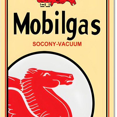 Mobilgas Gargoyle Garage Shop Metal Sign - 12" x 18"