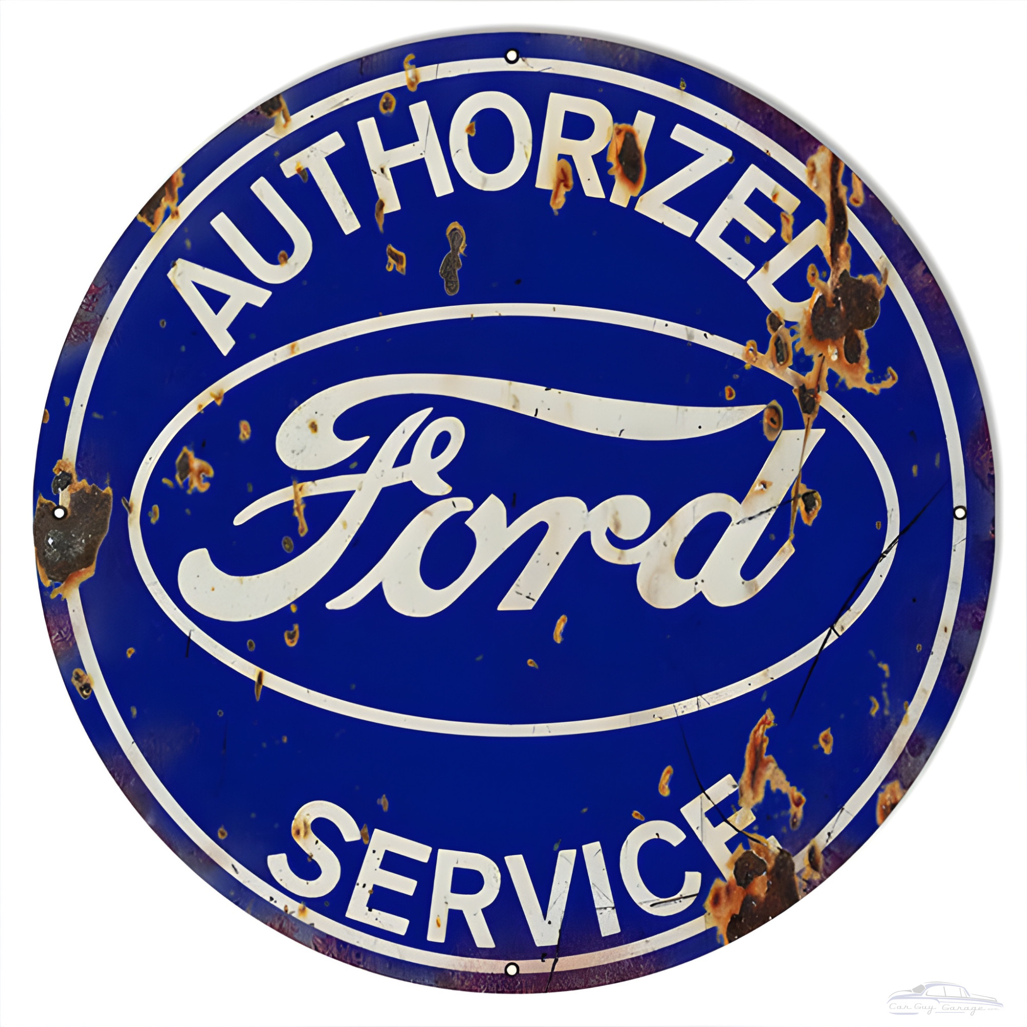 Ford Authorized Service Metal Sign - 30" Round