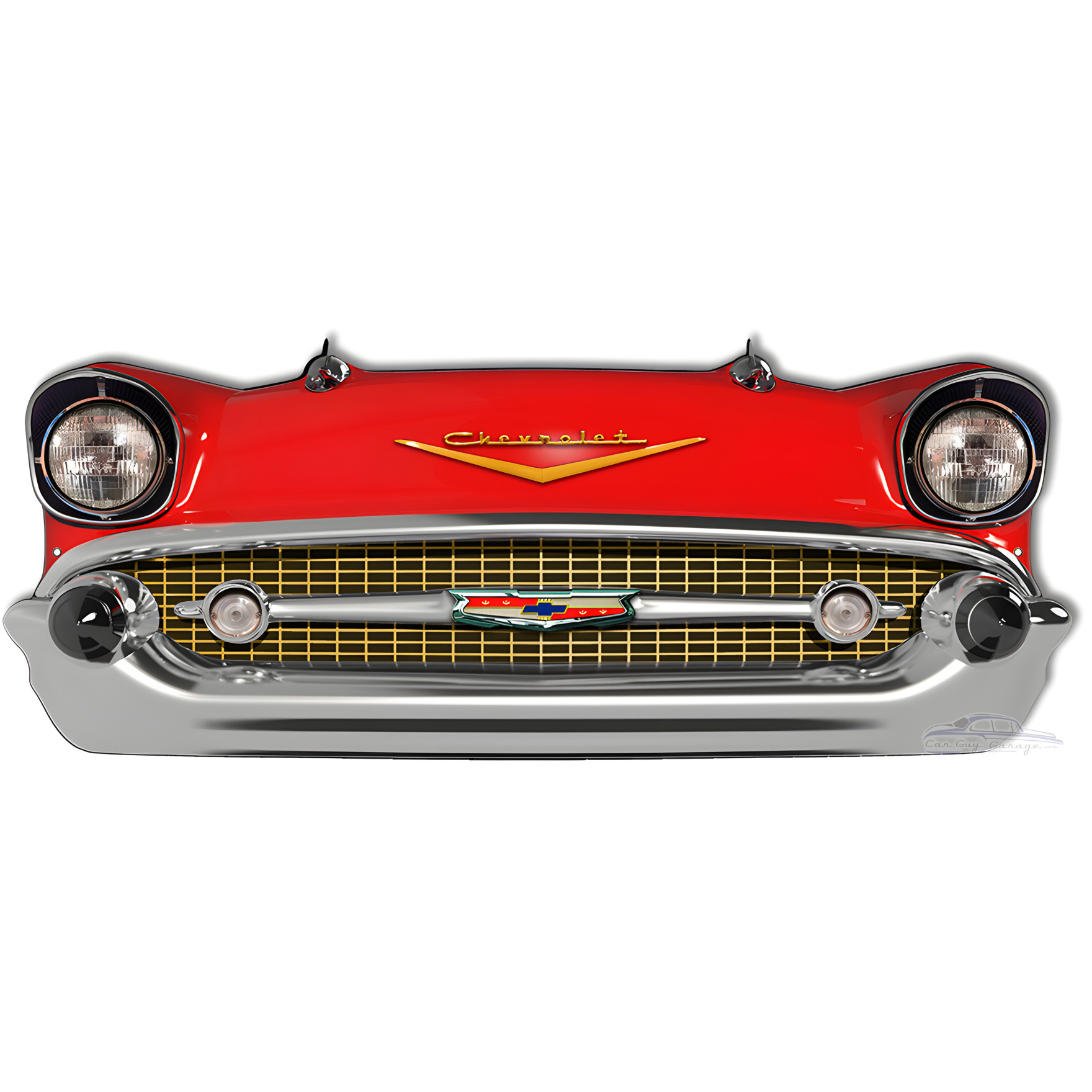 Red Front End Chevrolet Metal Sign - 24.5" x 10"