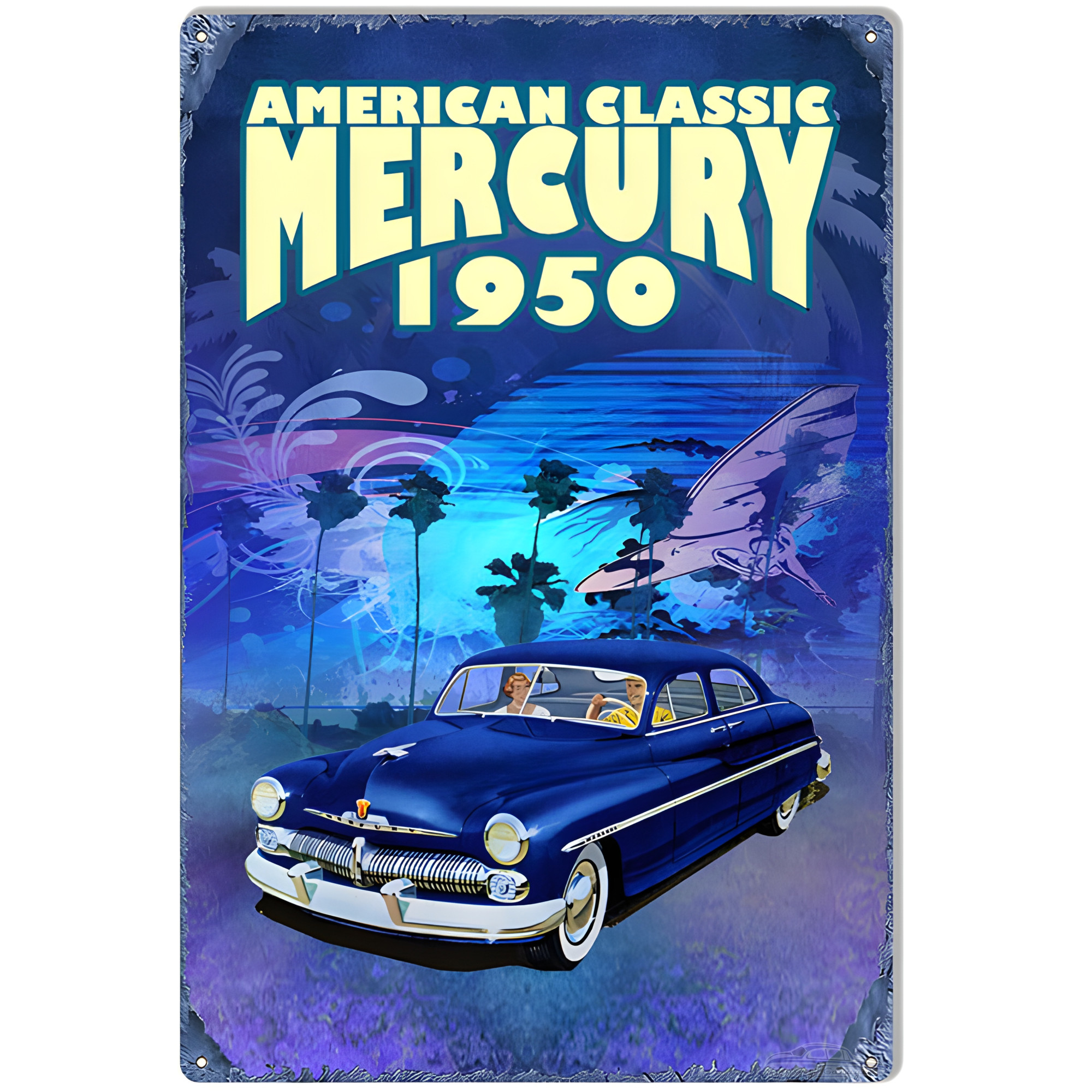 1950 Mercury Metal Sign - 12" x 18"