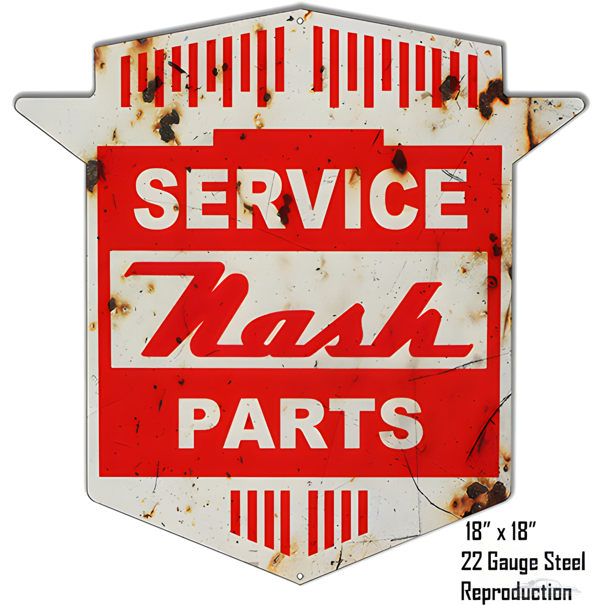 Nash Parts Metal Sign - 18" x 18"
