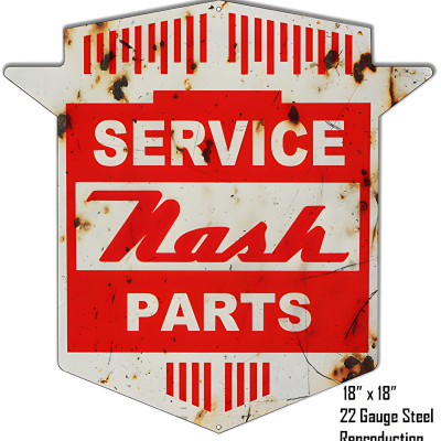 Nash Parts Metal Sign - 18" x 18"