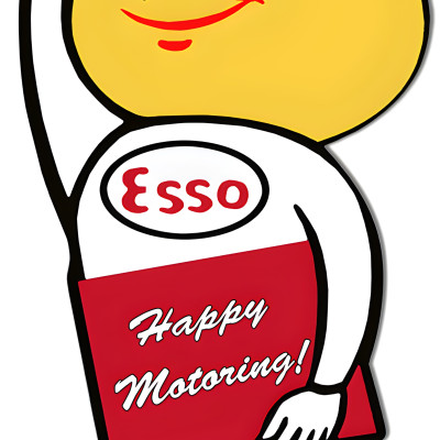 Happy Motoring ESSO Metal Sign - 15.5" x 27.5"