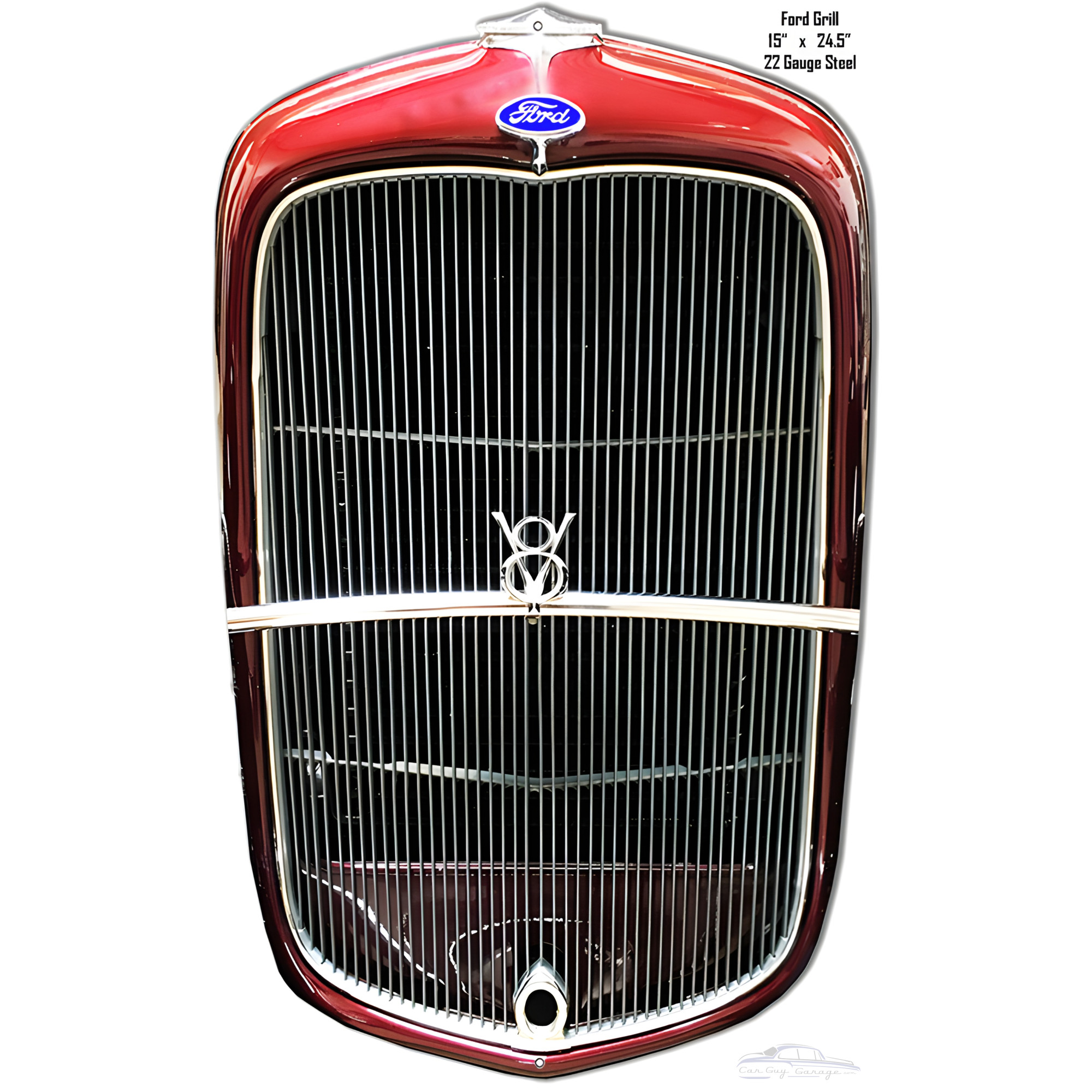 Ford Grill Laser Cut Out Wall Art Reproduction Metal Sign - 15" x 24.5"