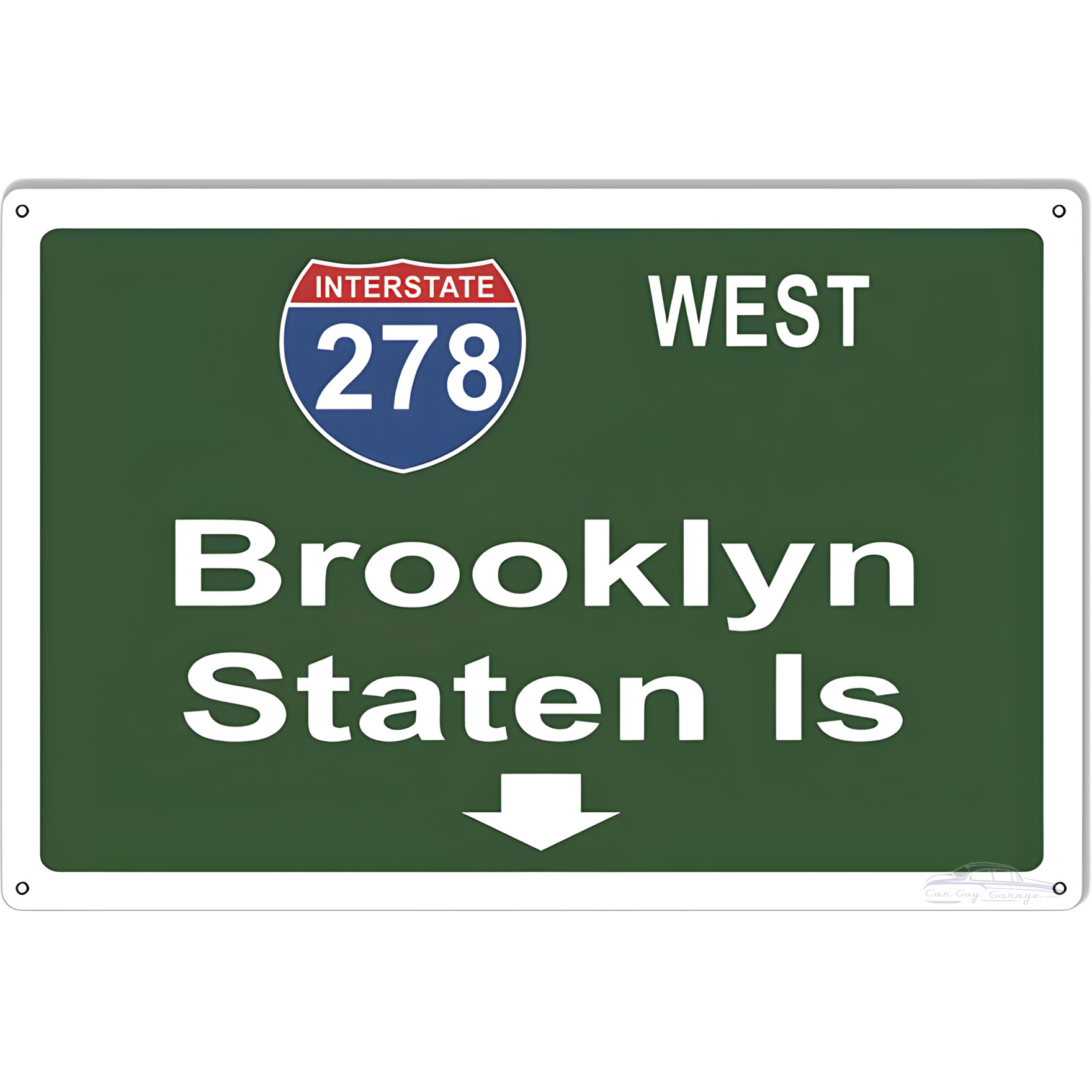 Brooklyn Staten Island Interstate Reproduction Metal Sign - 12" x 18"
