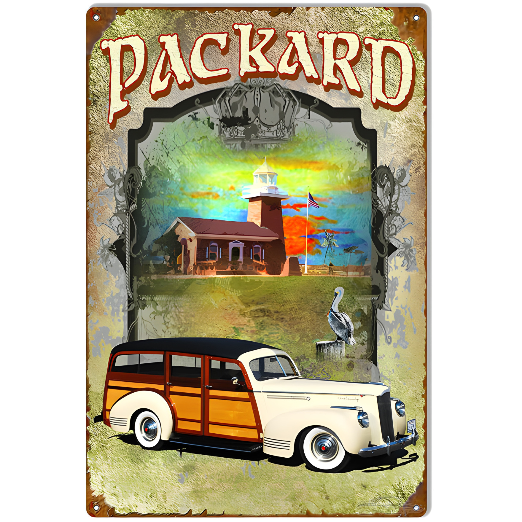 Packard Reproduction Metal Sign - 12" x 18"