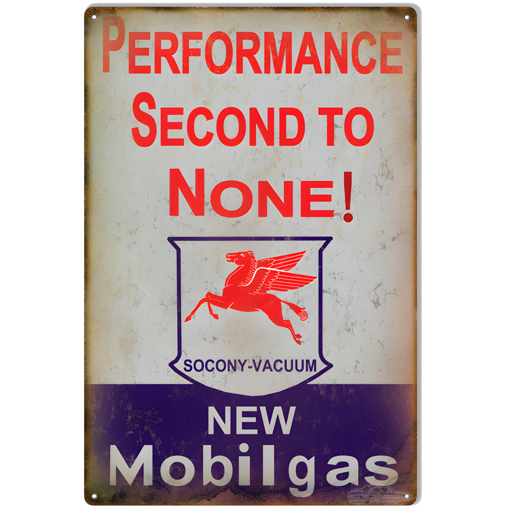 Second To None Socony Mobilgas Reproduction Motor Oil Metal Sign - 12 ...