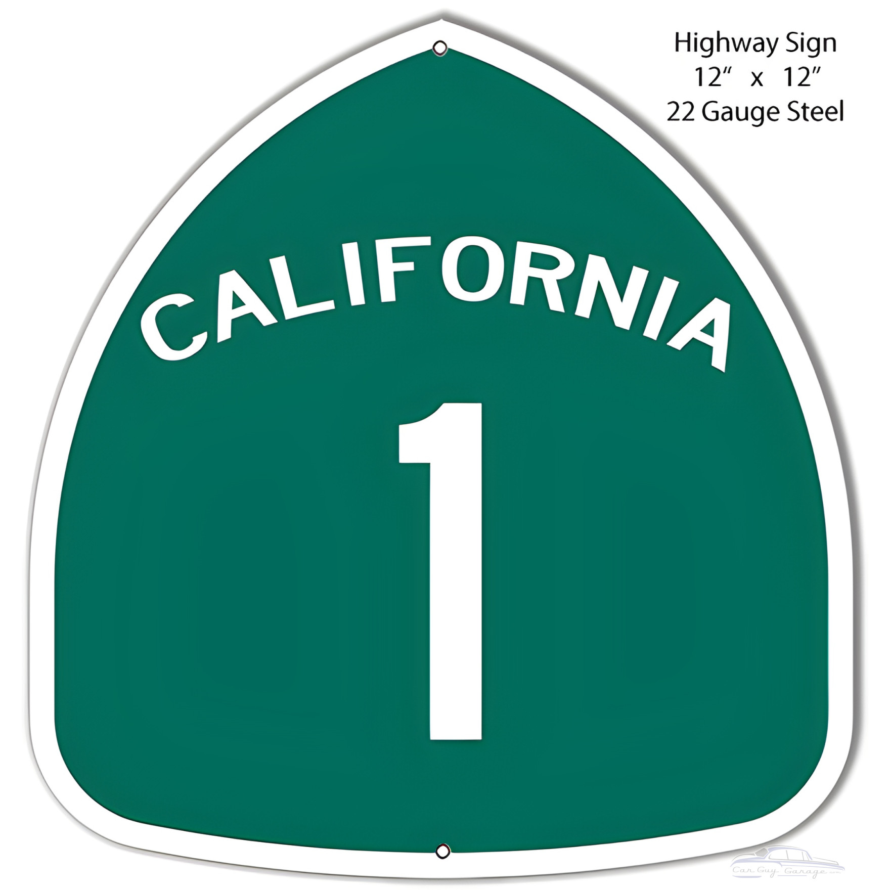 California Highway 1 Metal Sign - 12" x 12"