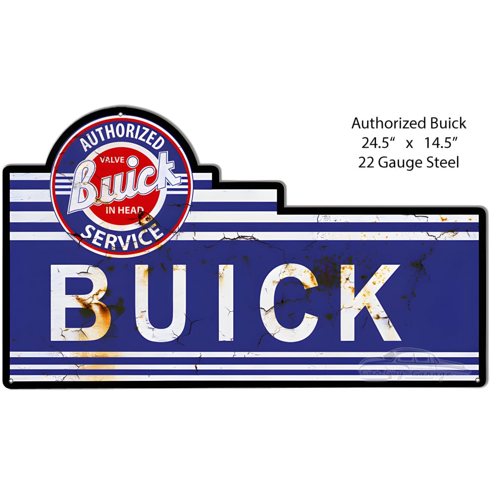 Buick Neon Sign - 24" Round, Hand-Blown Glass, Vintage Charm