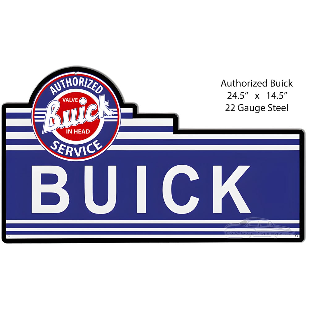 Buick Neon Sign - 24" Round, Hand-Blown Glass, Vintage Charm