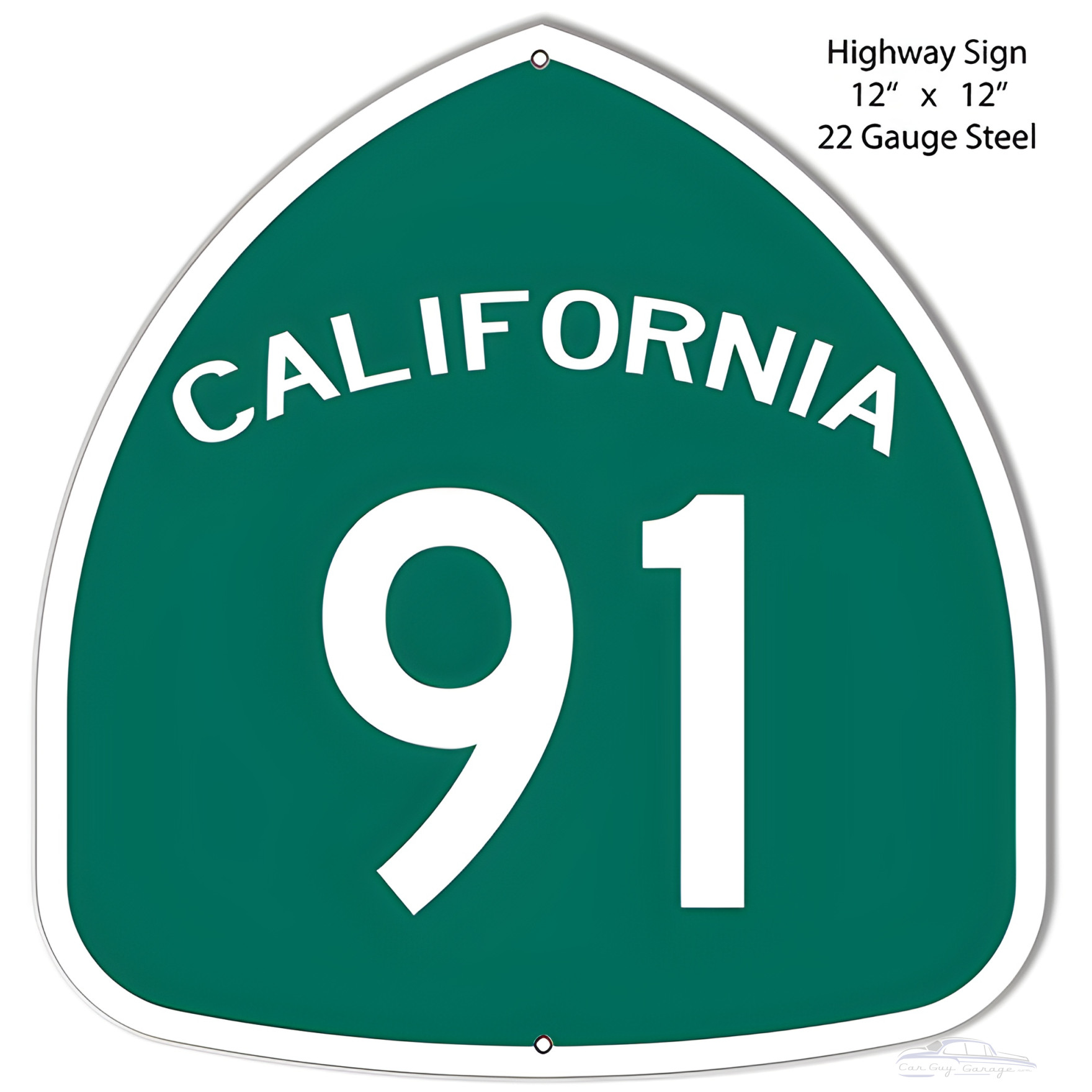 91 California Highway Laser Cut Out Metal Sign - 12" x 12"