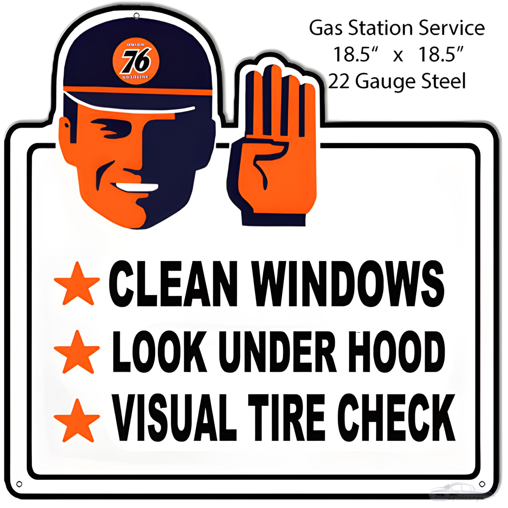 76 Gas Station Reproduction Metal Sign - 18.5" Round