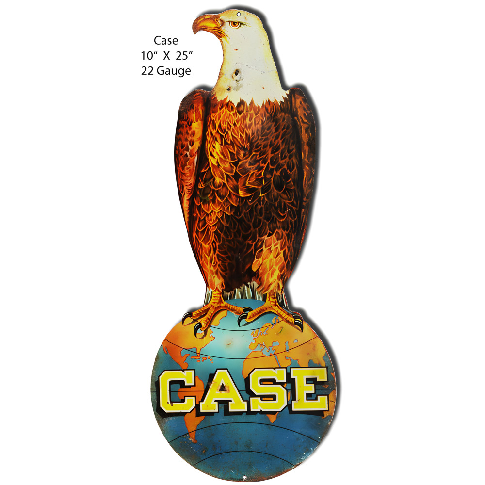 Case Eagle Neon Sign - Hand-Blown Glass, Vibrant Glow, 18x26