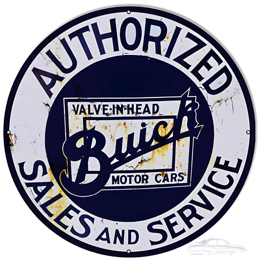 Buick Neon Sign - 24" Round, Hand-Blown Glass, Vintage Charm