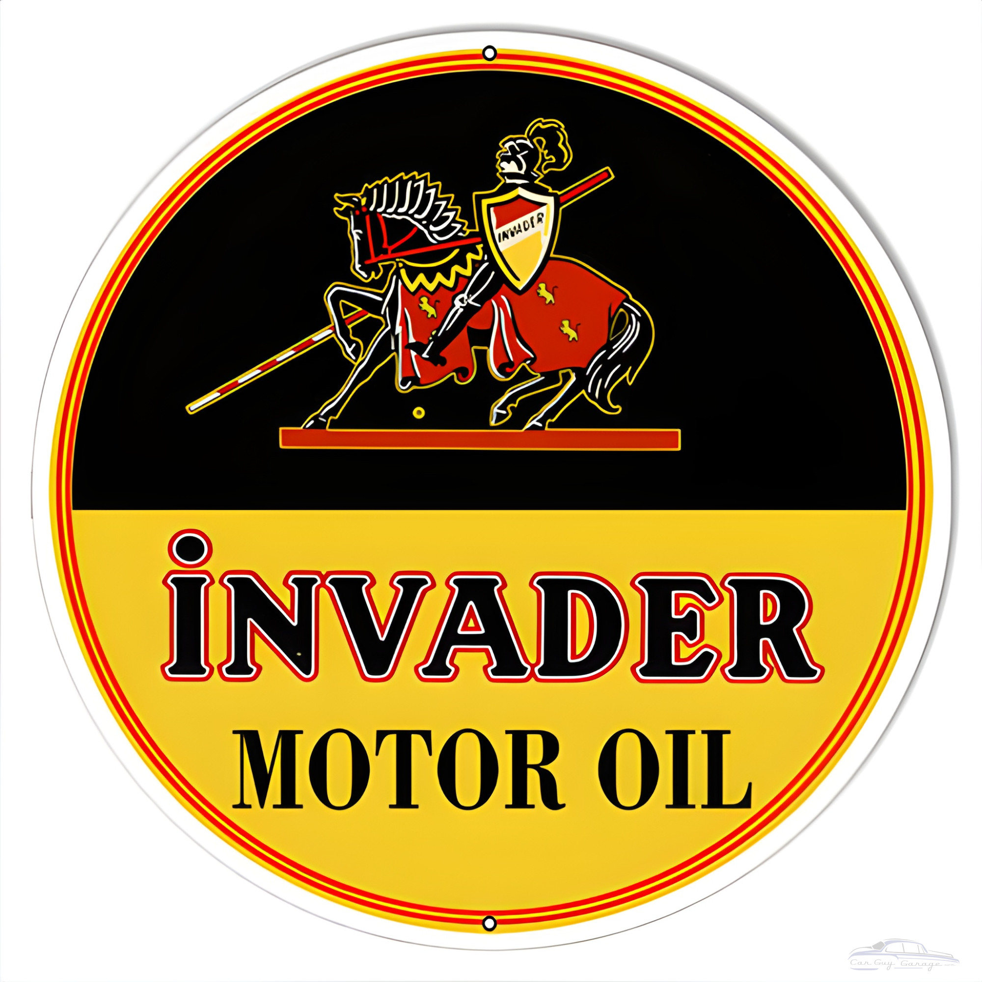 Invader Motor Oil Metal Sign - 14" x 14"