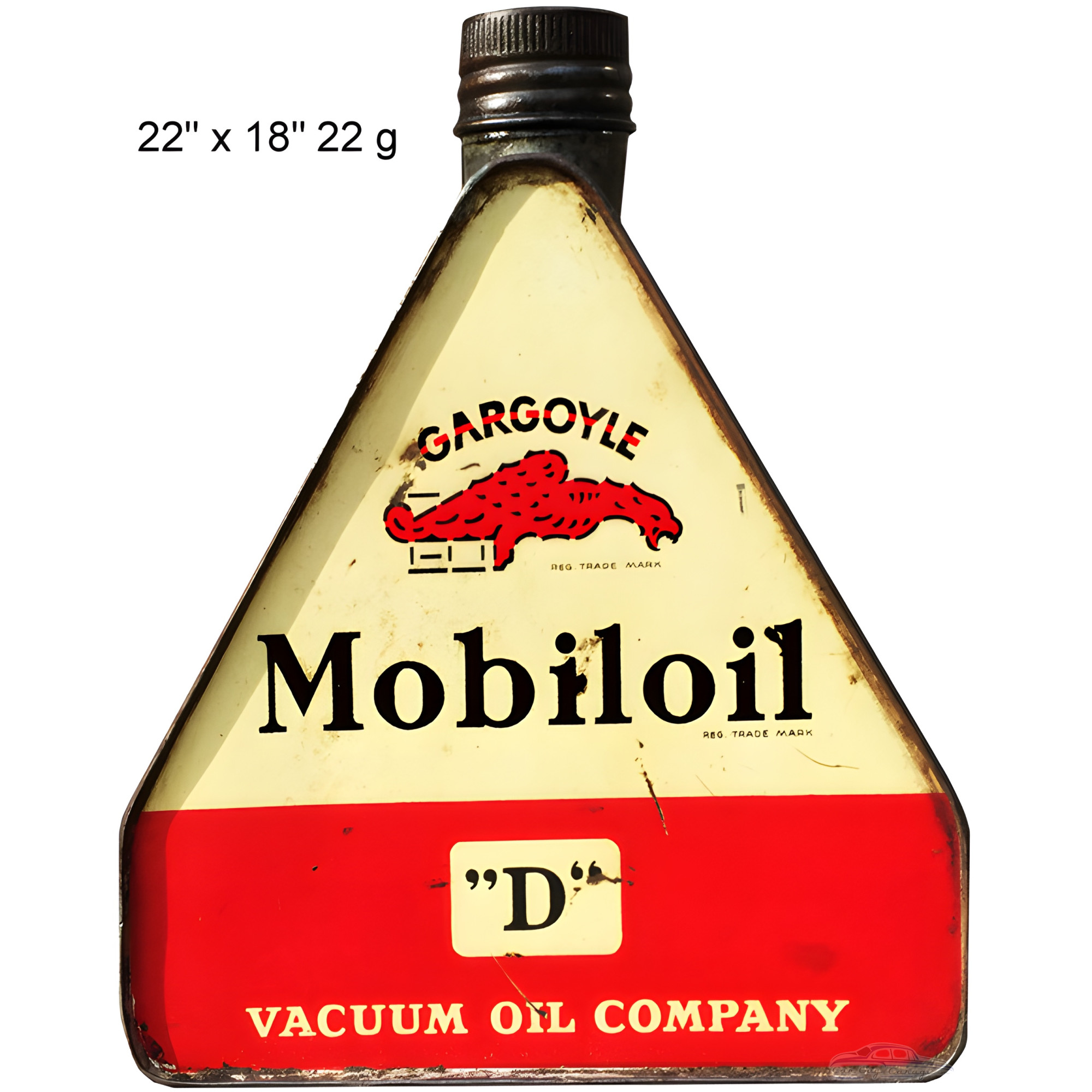 Gargoyle Mobiloil Reproduction Metal Sign - 18" x 22"