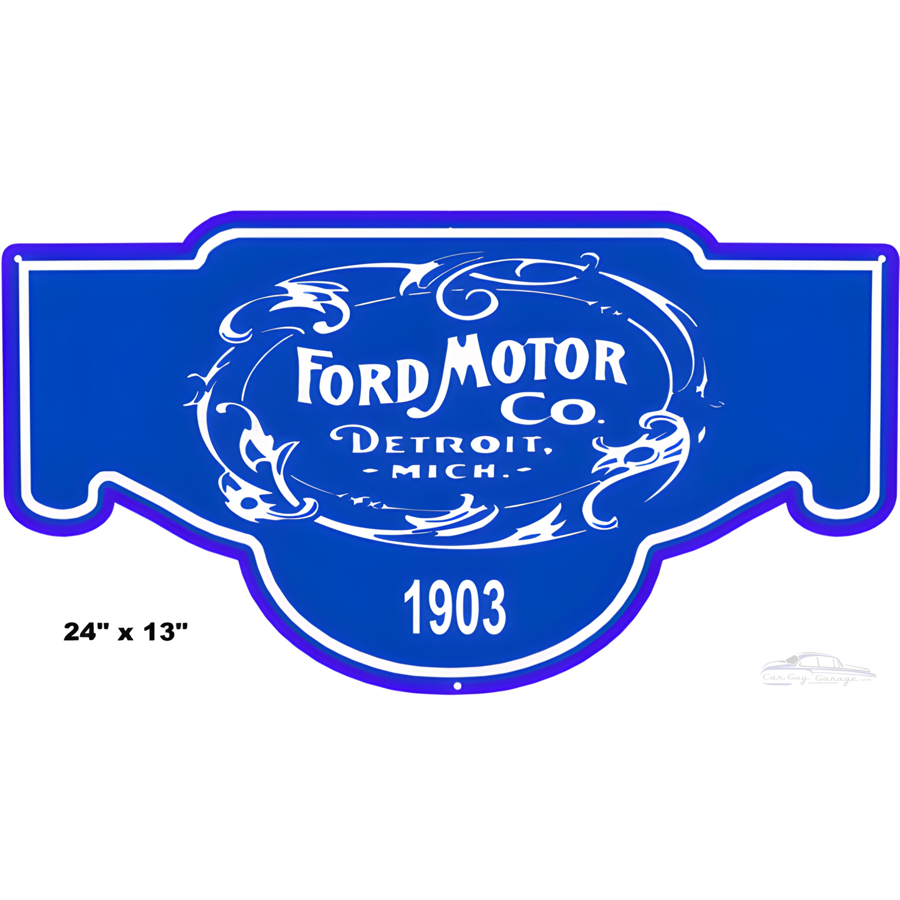 Ford Motor 1903 Garage Shop Metal Sign - 13" x 24"