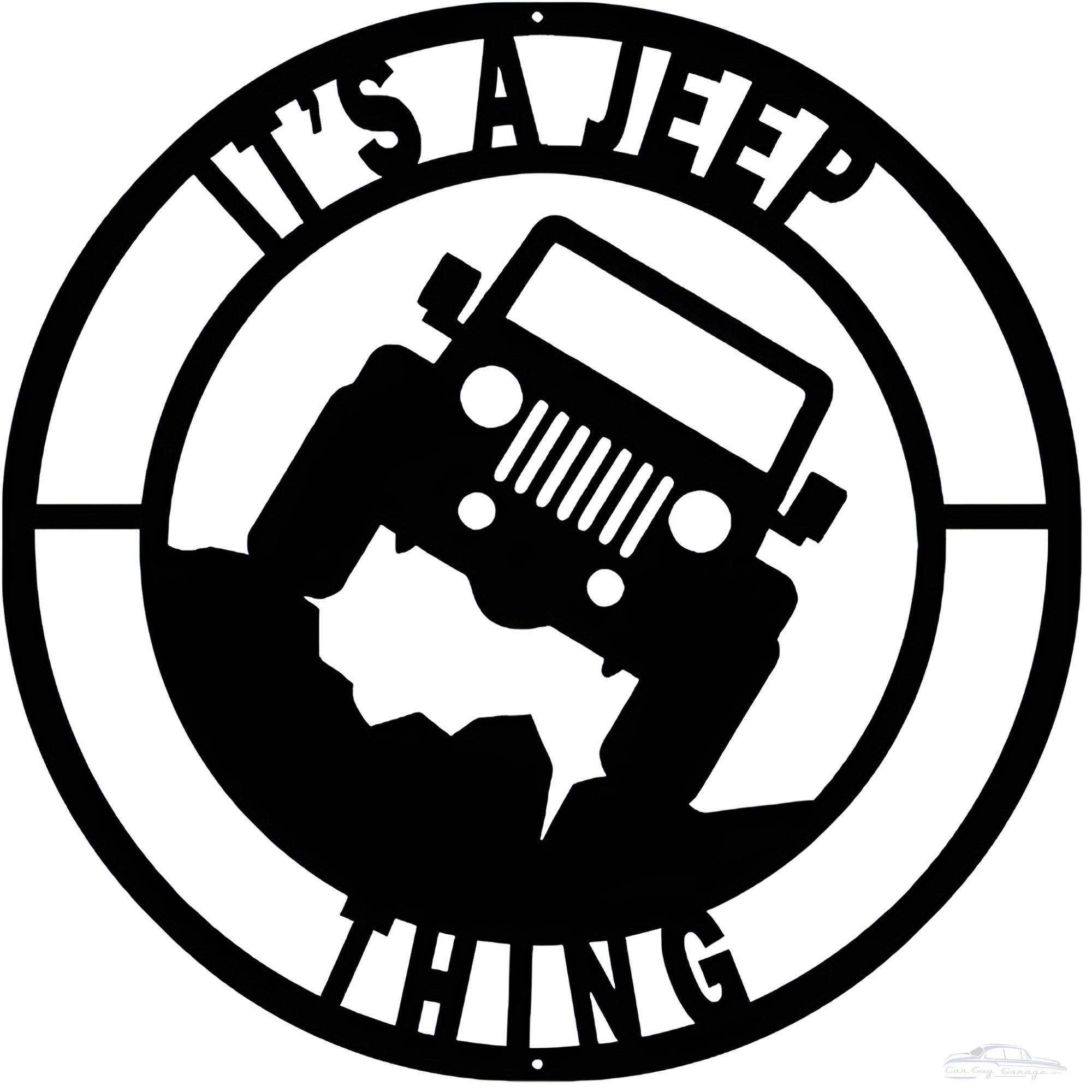 Its A Jeep Thing Cut Out Metal Sign - 14" x 14"