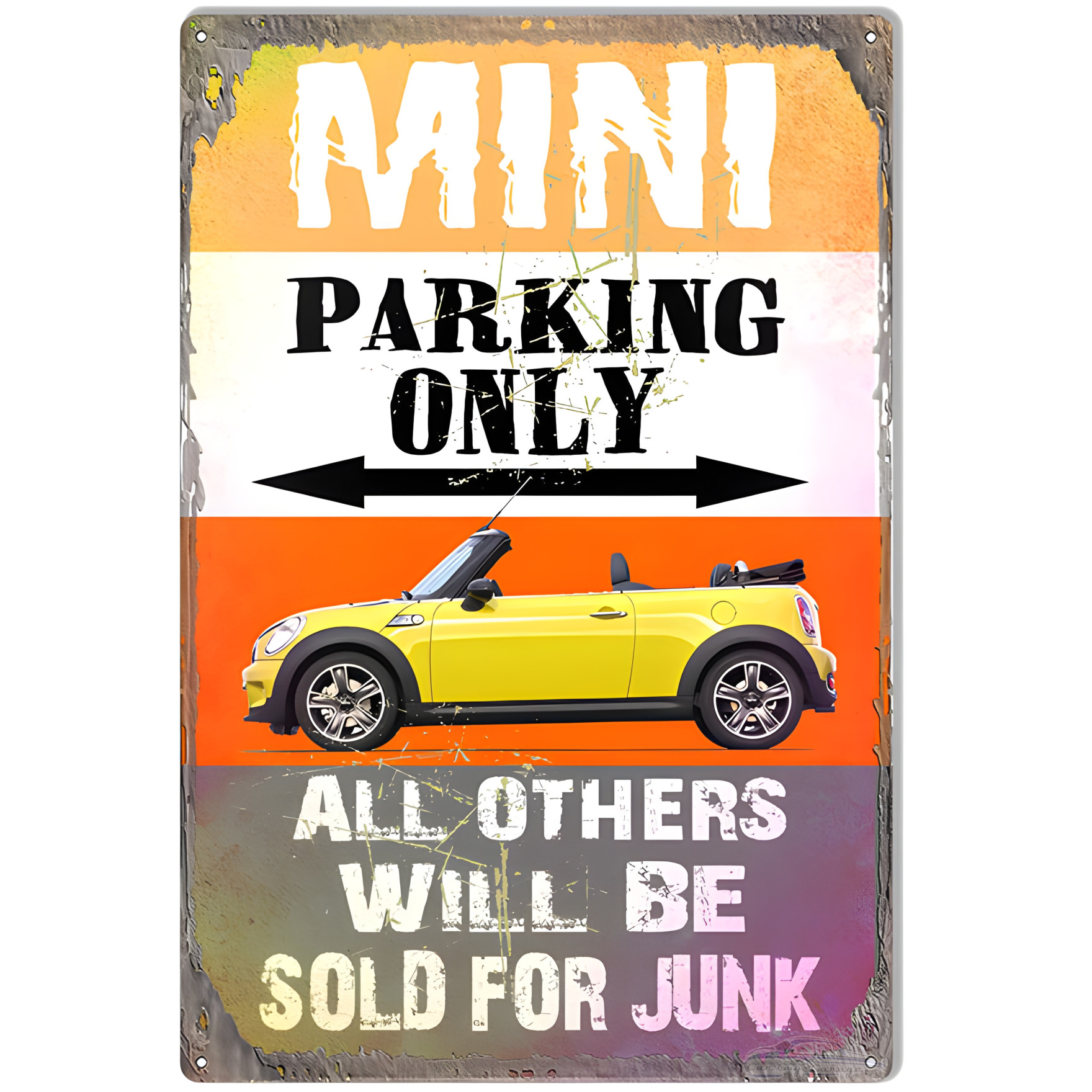 Mini Parking Only Metal Sign - 12" x 18"