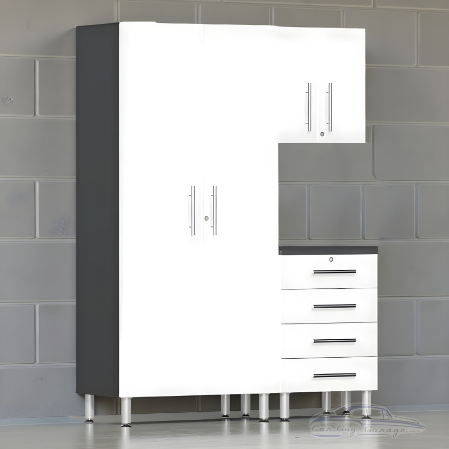 White Modular 3-Piece Cabinet Set