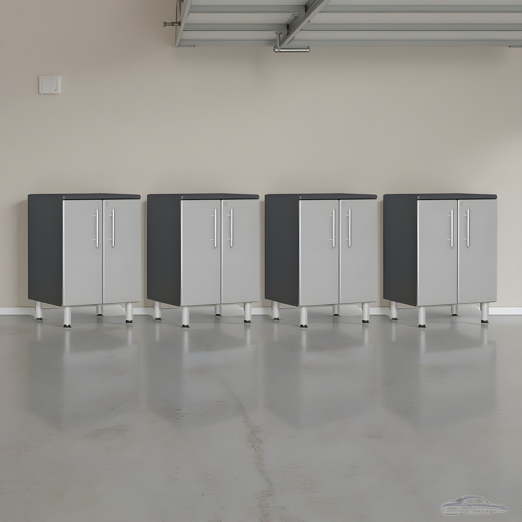 Silver Modular Set of 4 Base Cabinets