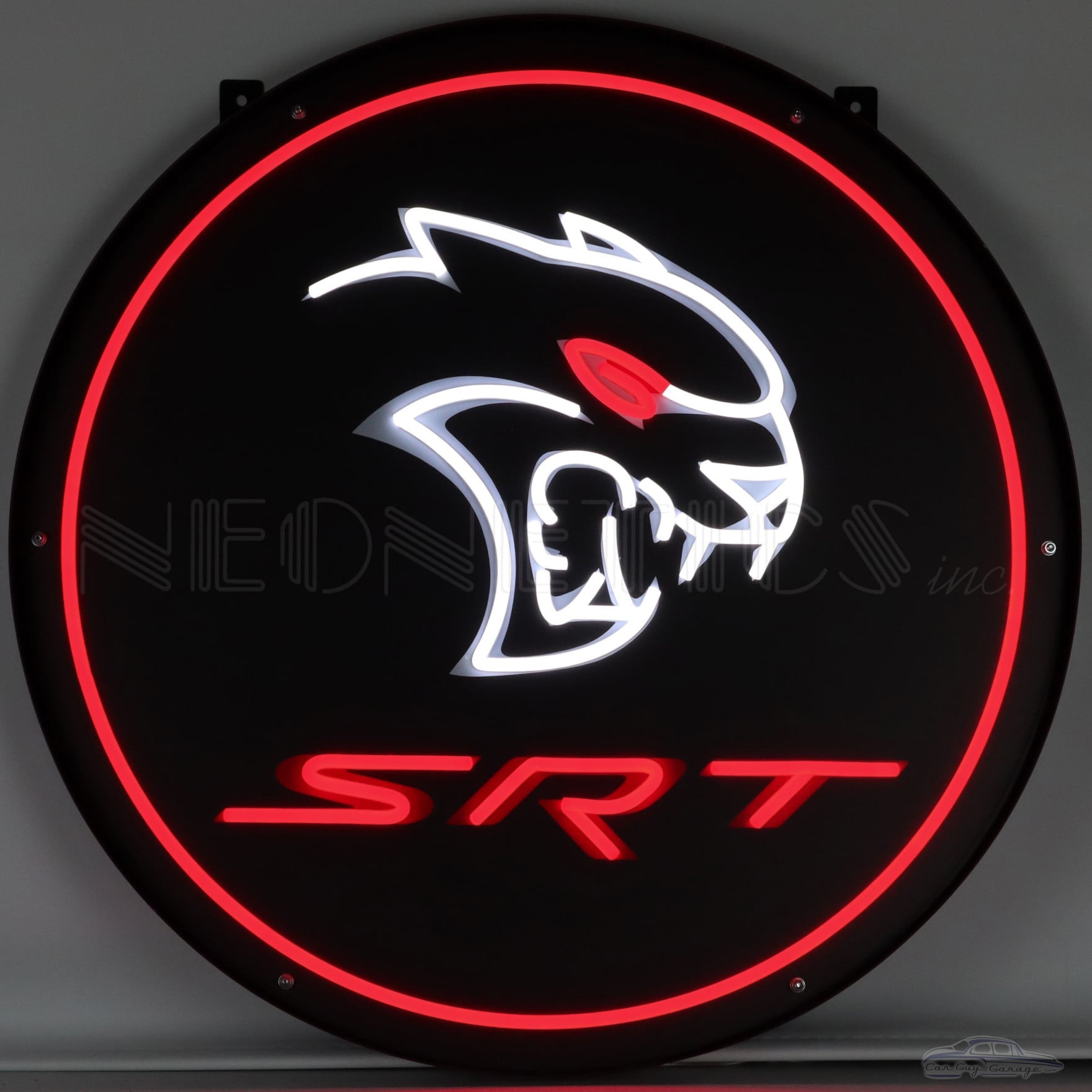Dodge SRT Hellcat Redeye LED Sign - 24" Round