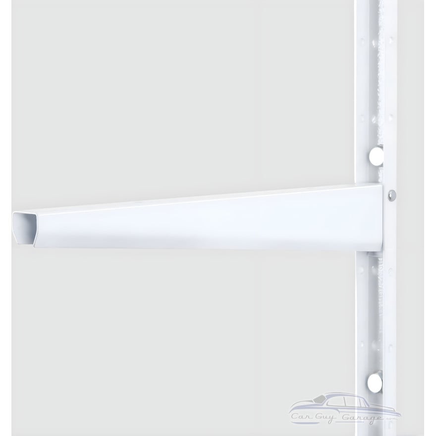 White 3-Tier Adjustable Wall Shelf Bracket System, Heavy-Duty Steel